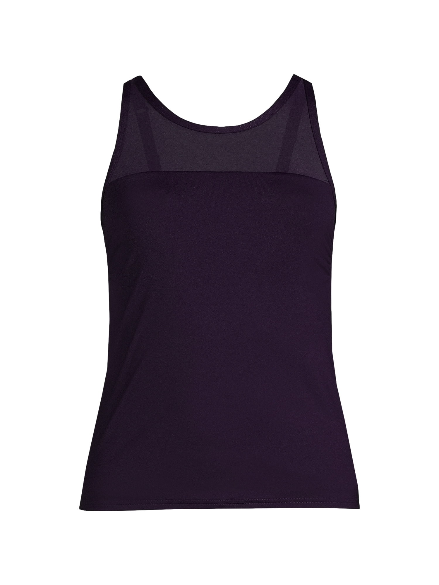 Lands' End Women's Long Chlorine Resistant Smoothing Control Mesh High ...