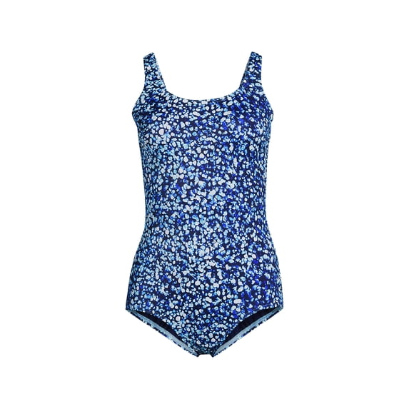 Lands' End Women's Long Torso Tugless One Piece Swimsuit - Walmart.com