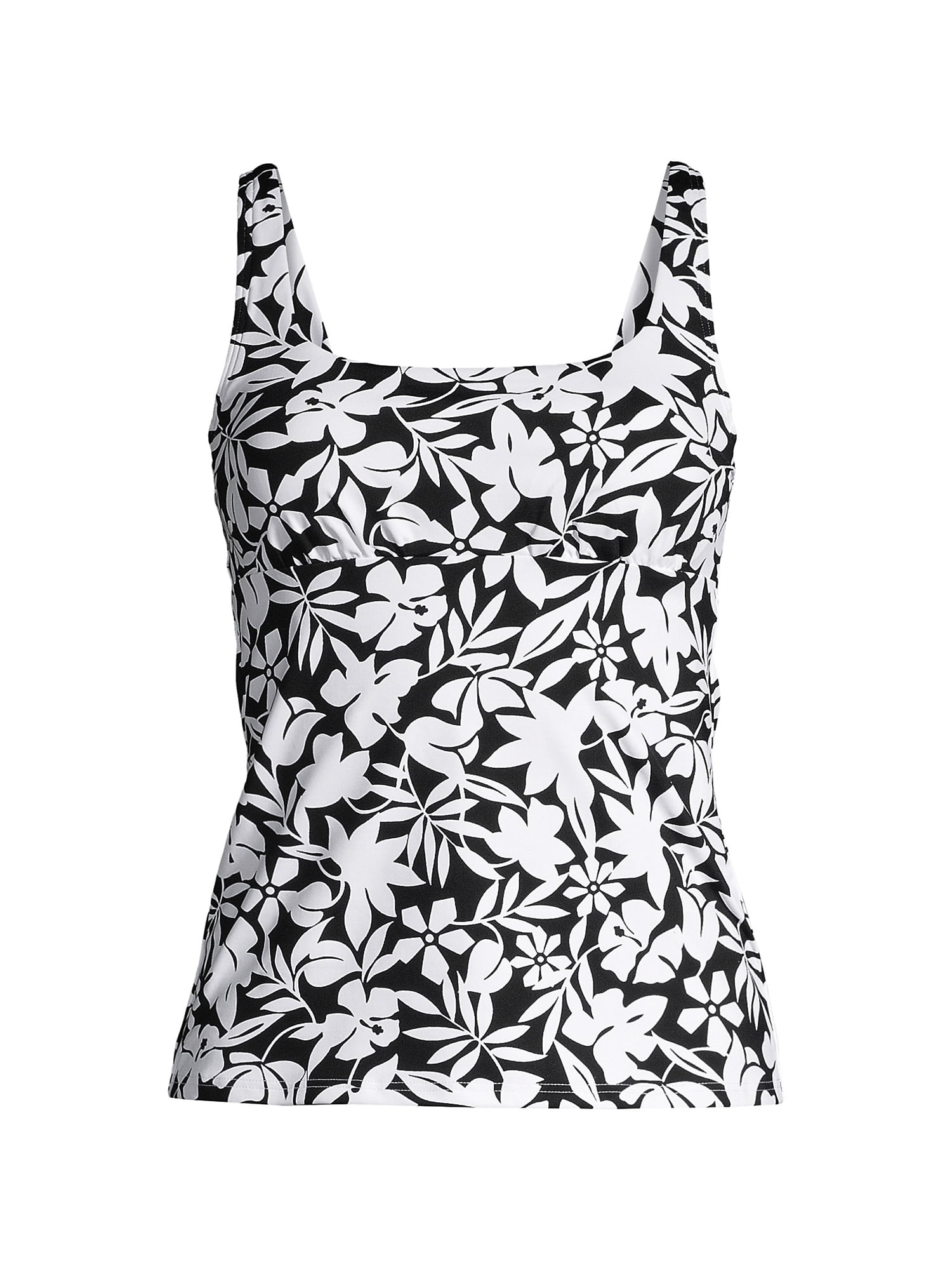 Lands' End Women's Mastectomy Square Neck Tankini Swimsuit Top ...