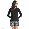 Lands' End Women's Petite SunShade UPF 50 Long Sleeve Rash Guard Swim ...