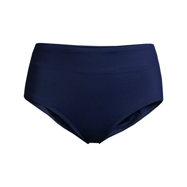 Lands' End Women's Plus Size Chlorine Resistant High Waisted Bikini ...