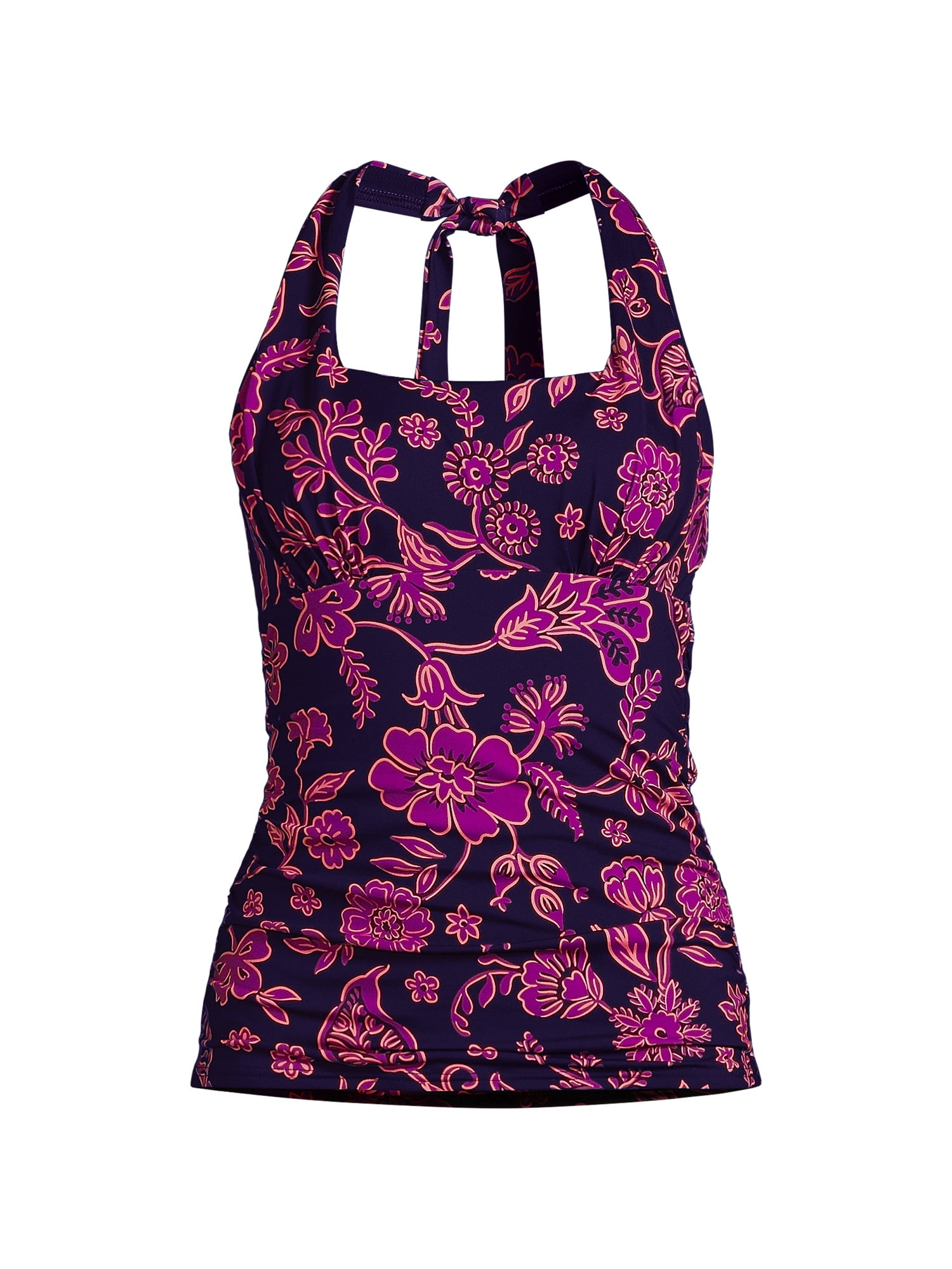 Lands' End Women's Plus Size Chlorine Resistant Square Neck Halter ...