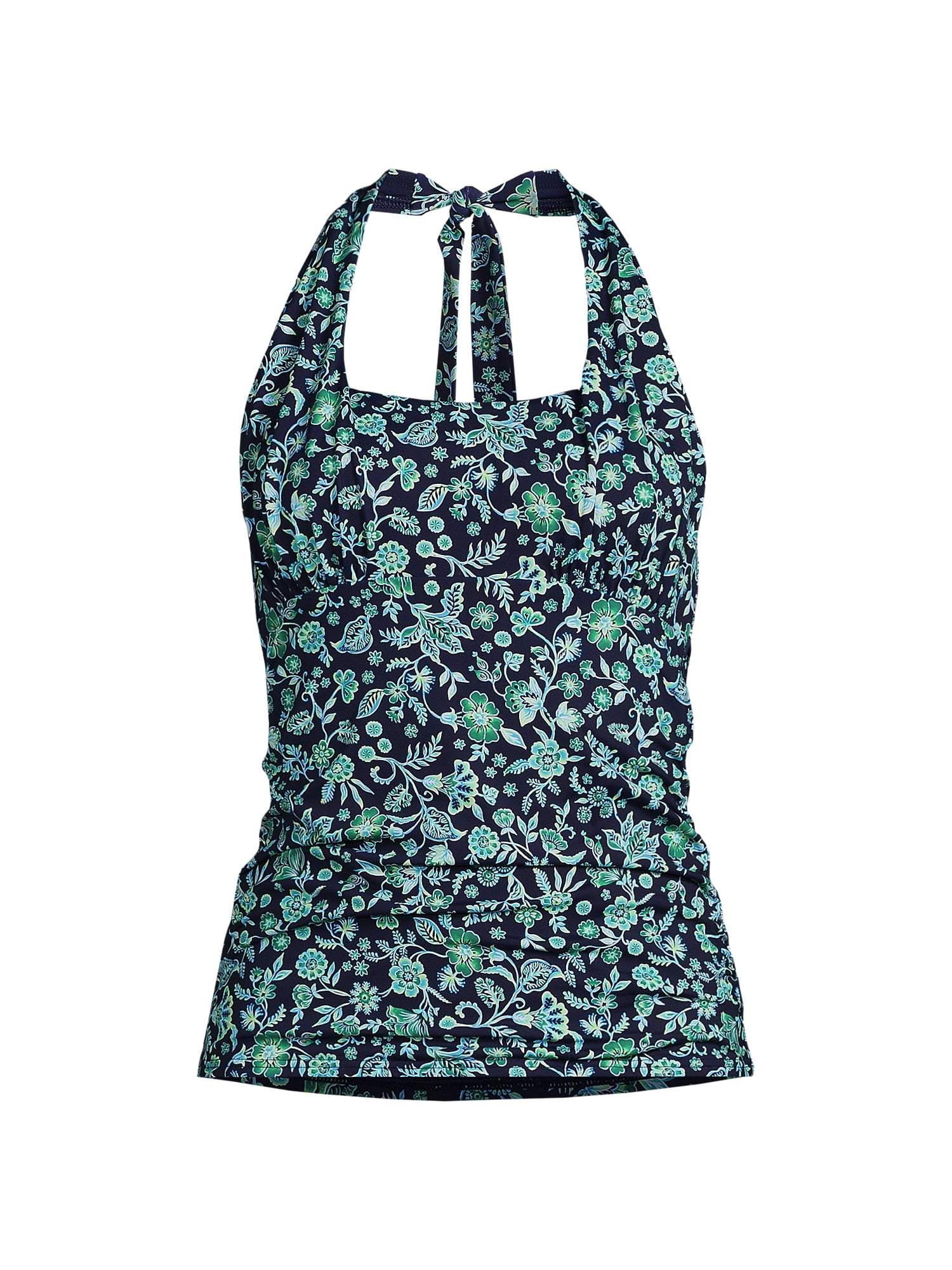 Lands' End Women's Plus Size Chlorine Resistant Square Neck Halter ...