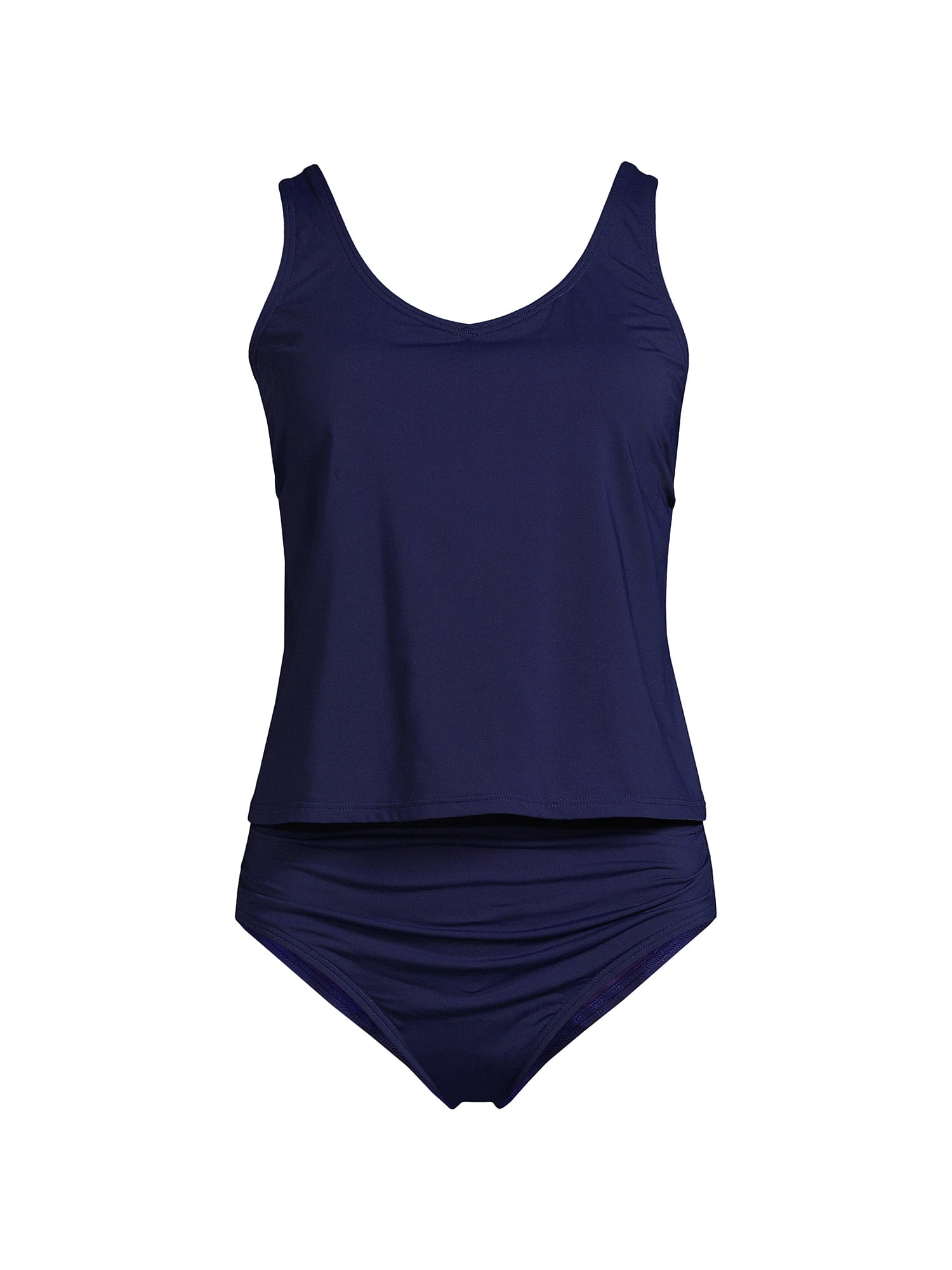 Lands' End Women's Plus Size Chlorine Resistant V-neck One Piece ...