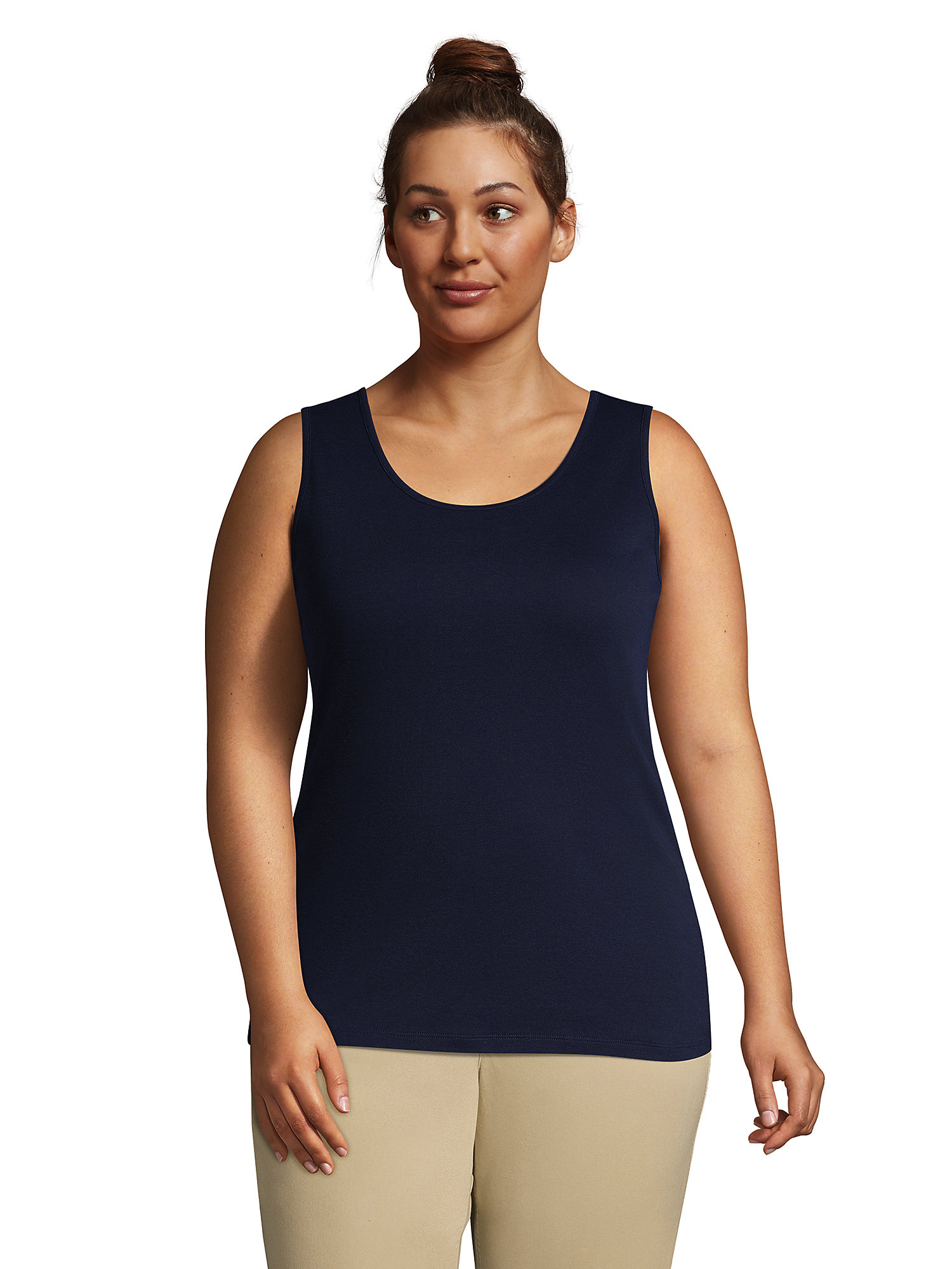 JMS by Hanes Women's Plus Size Shirttail Tank - Walmart.com