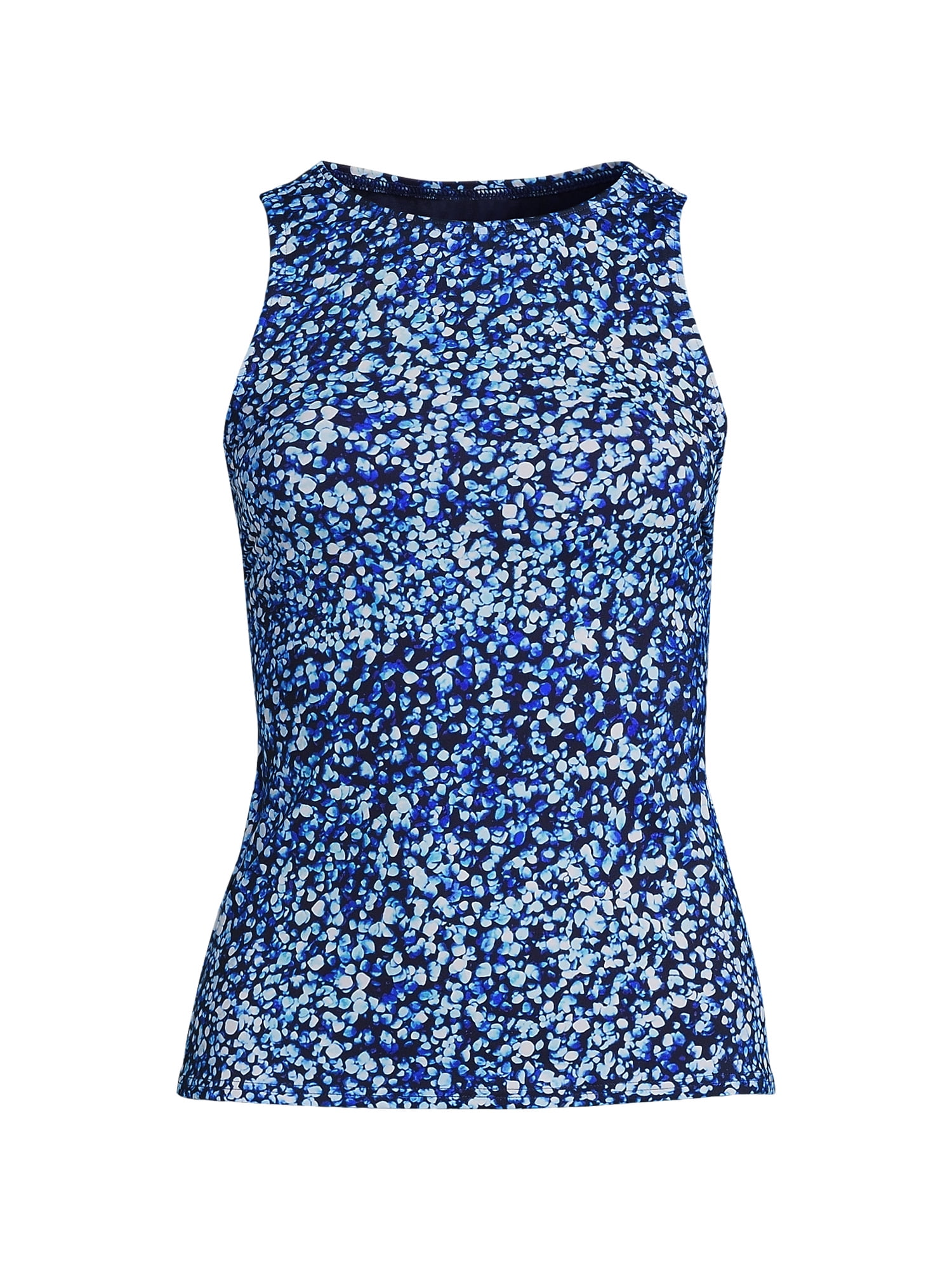 Lands' End Women's Plus Size DDD-Cup High Neck UPF 50 Modest Tankini ...
