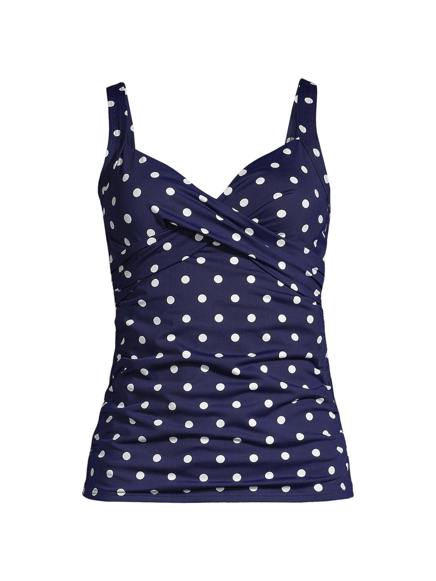 Lands' End Women's Plus Size DDD-Cup V-Neck Wrap Underwire Tankini ...