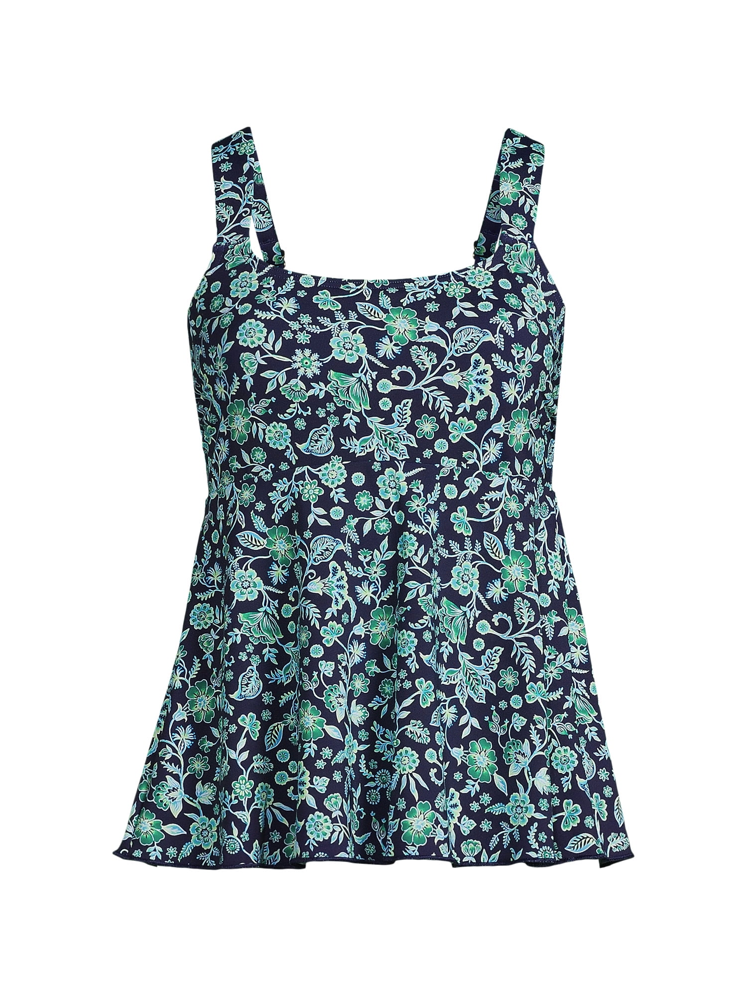 Lands' End Women's Plus Size Flutter Scoop Neck Tankini Top Comfort ...