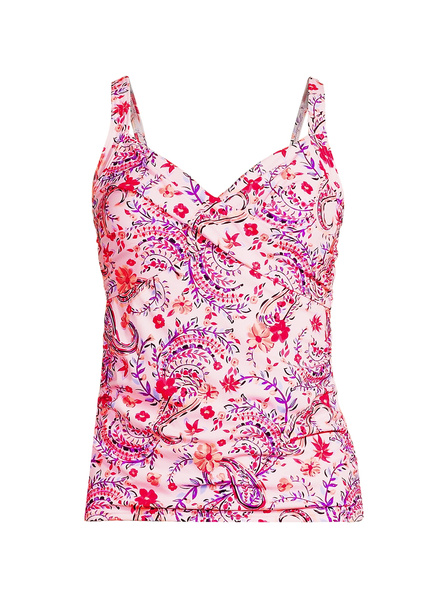 Lands' End Women's Plus Size Long Chlorine Resistant Wrap Underwire ...