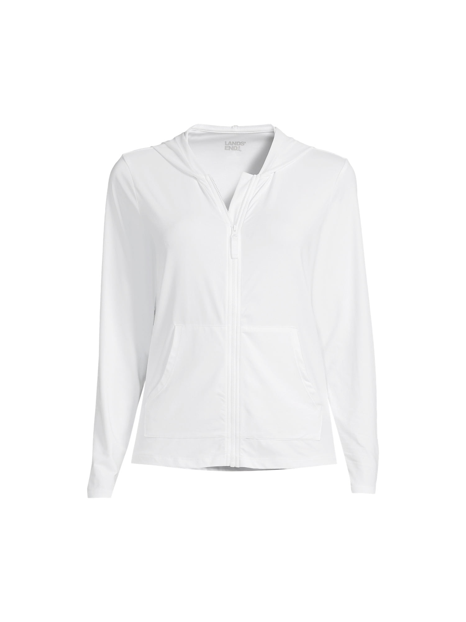 Lands' End Women's Plus Size Long Sleeve Hooded Full Zip UPF 50 Rash ...