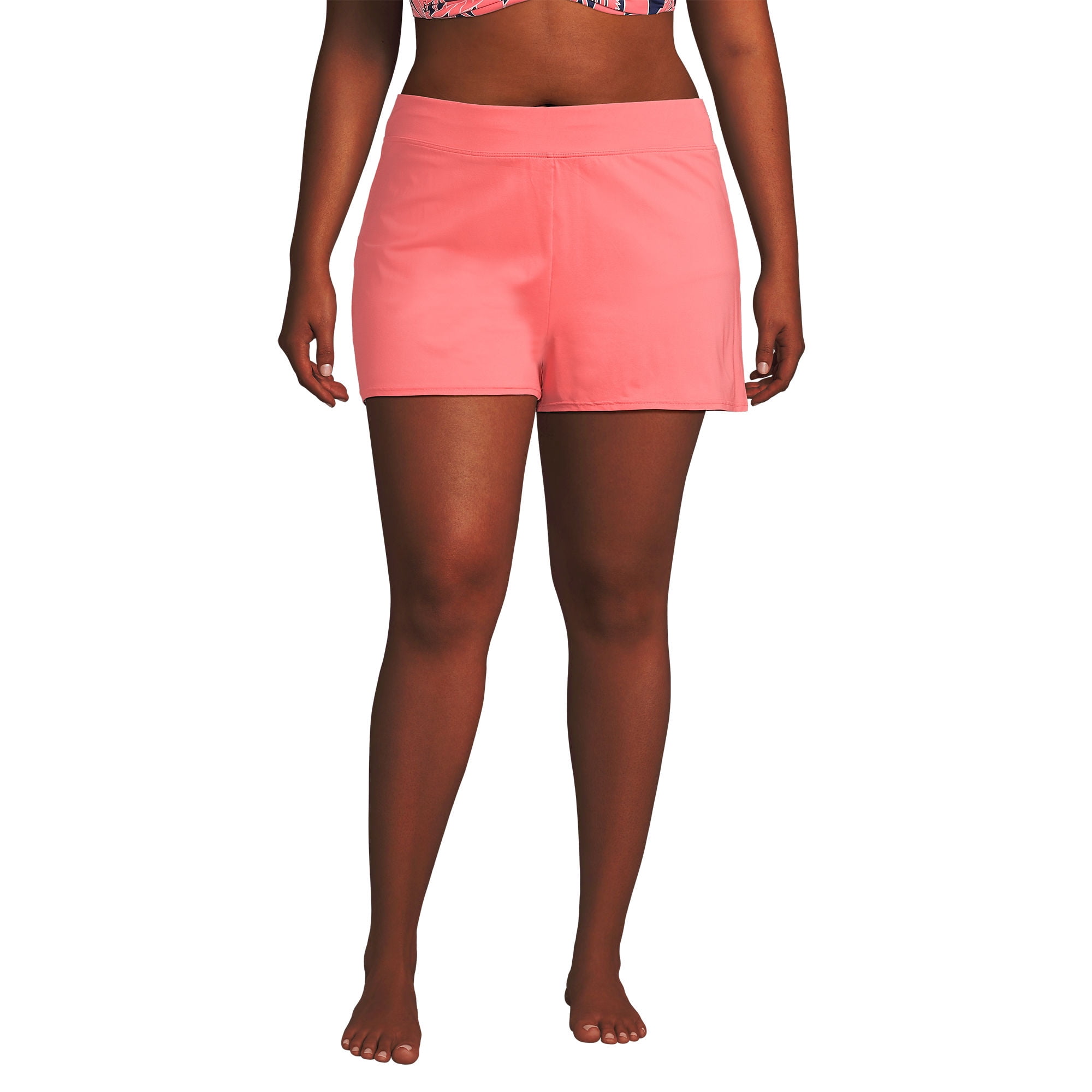 Lands' End Women's Plus Size Smoothing Control 3" Swim Short - Walmart.com