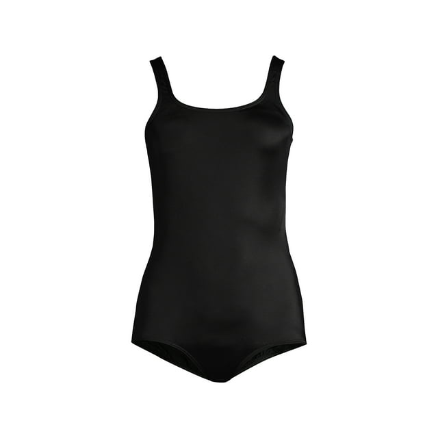 Lands End Womens Plus Size Tummy Control Tugless Low Leg One Piece