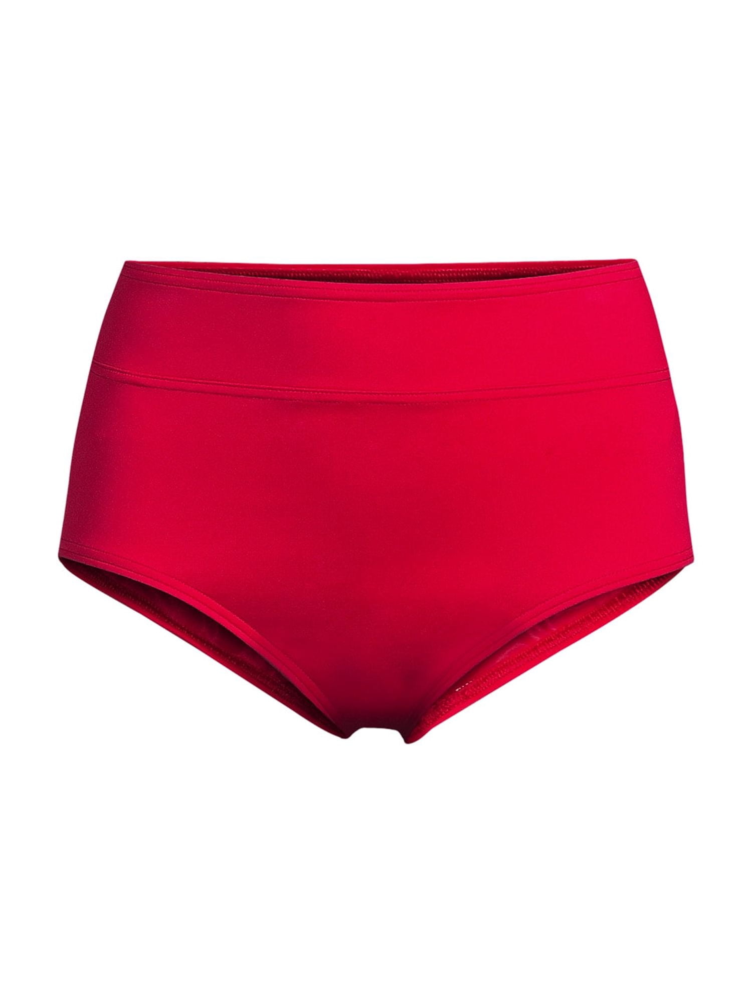 Lands' End Women's Plus Size Tummy Control High Waisted Bikini Swim ...