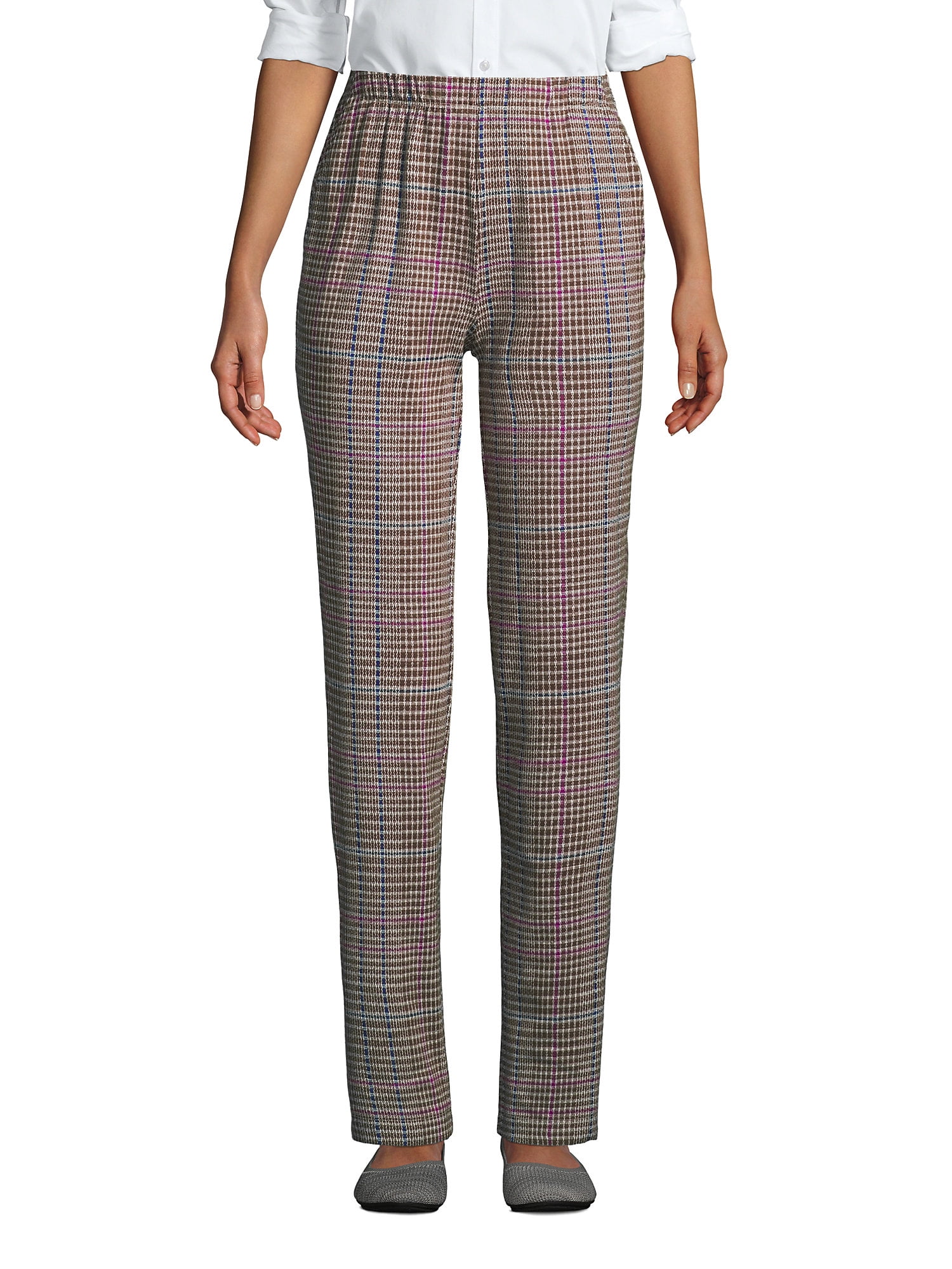 Lands' End Women's Sport Knit High Rise Elastic Waist Pull On Pants ...