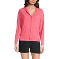 Lands' End Women's SunShade UPF 50 Hooded Zip Front Rash Guard ...