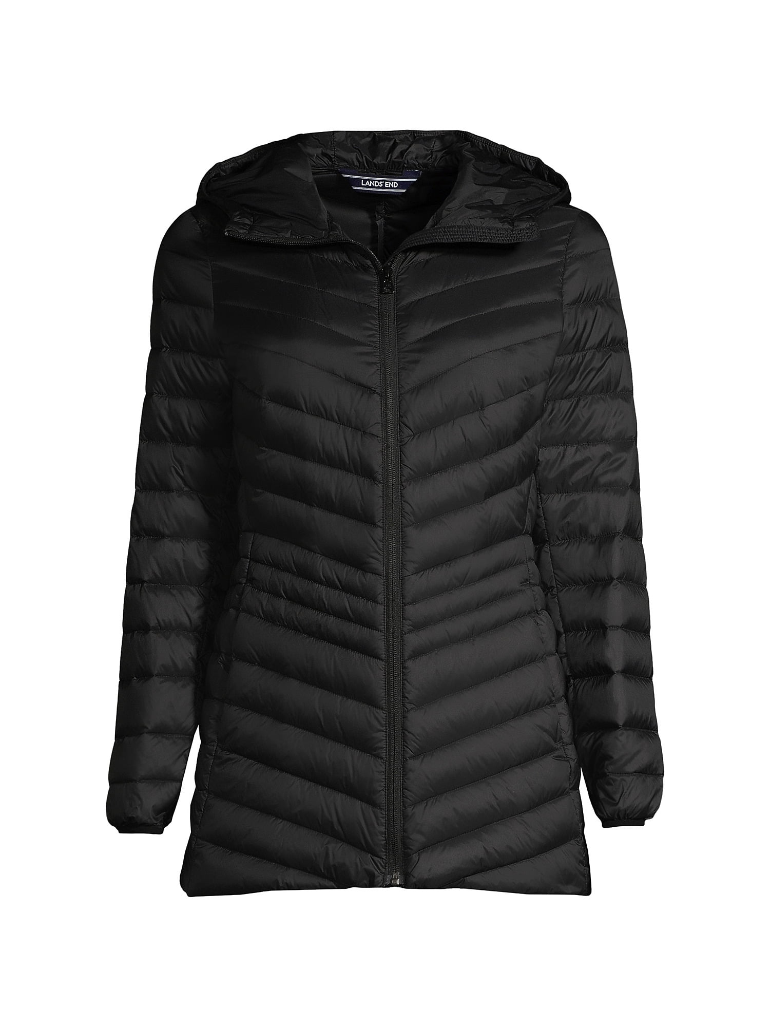 Lands' End Women's Tall Wanderweight Ultralight Packable Hooded Long ...