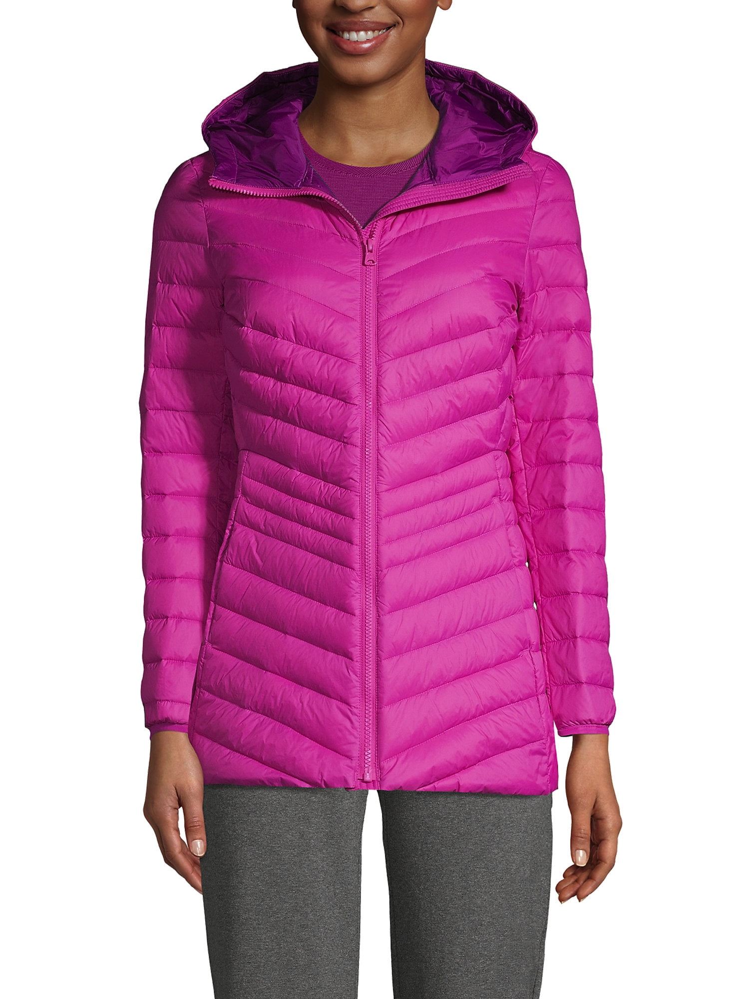 Lands' End Women's Wanderweight Ultralight Packable Hooded Long Down ...