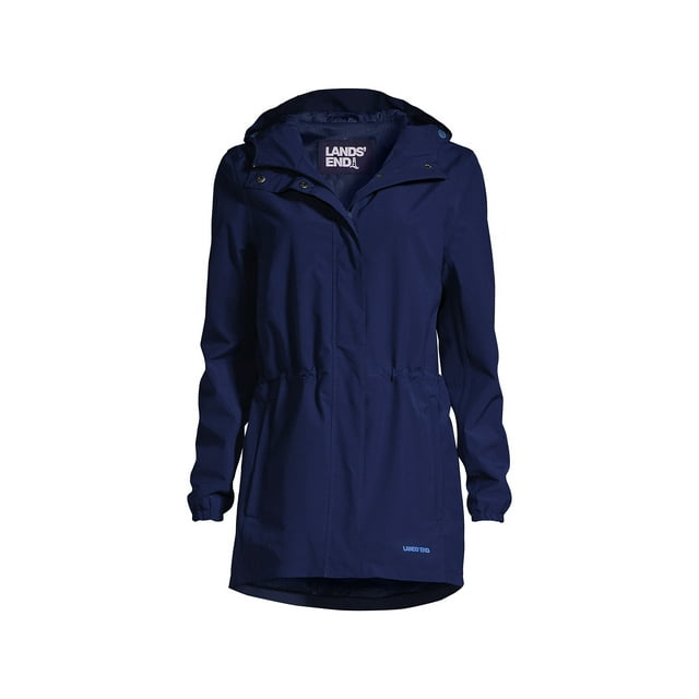 Lands' End Women's Waterproof Hooded Packable Raincoat - Walmart.com
