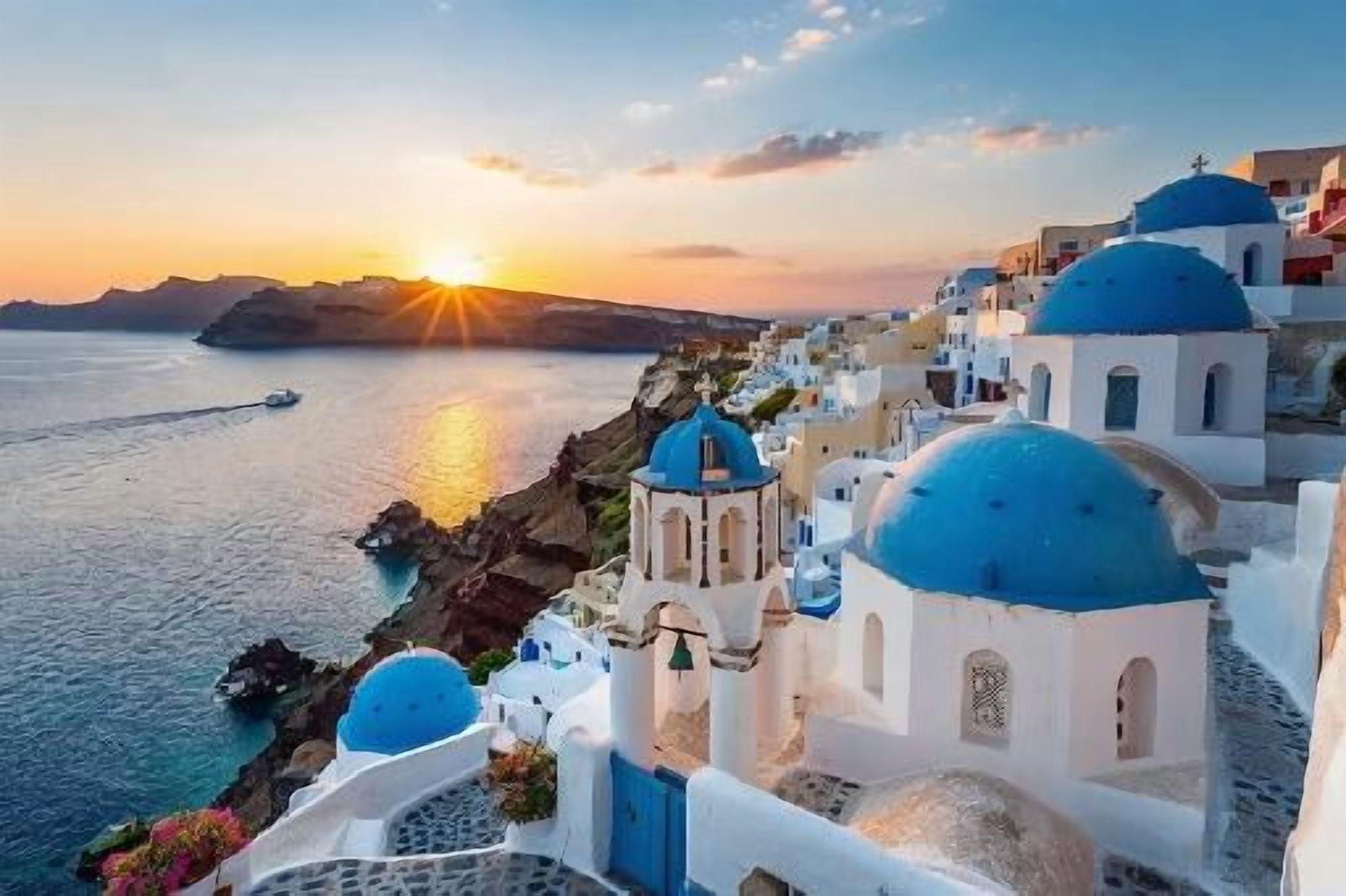 Landscape Aegean Sea Santorini Greece Jigsaw Puzzle 300 Pieces ...