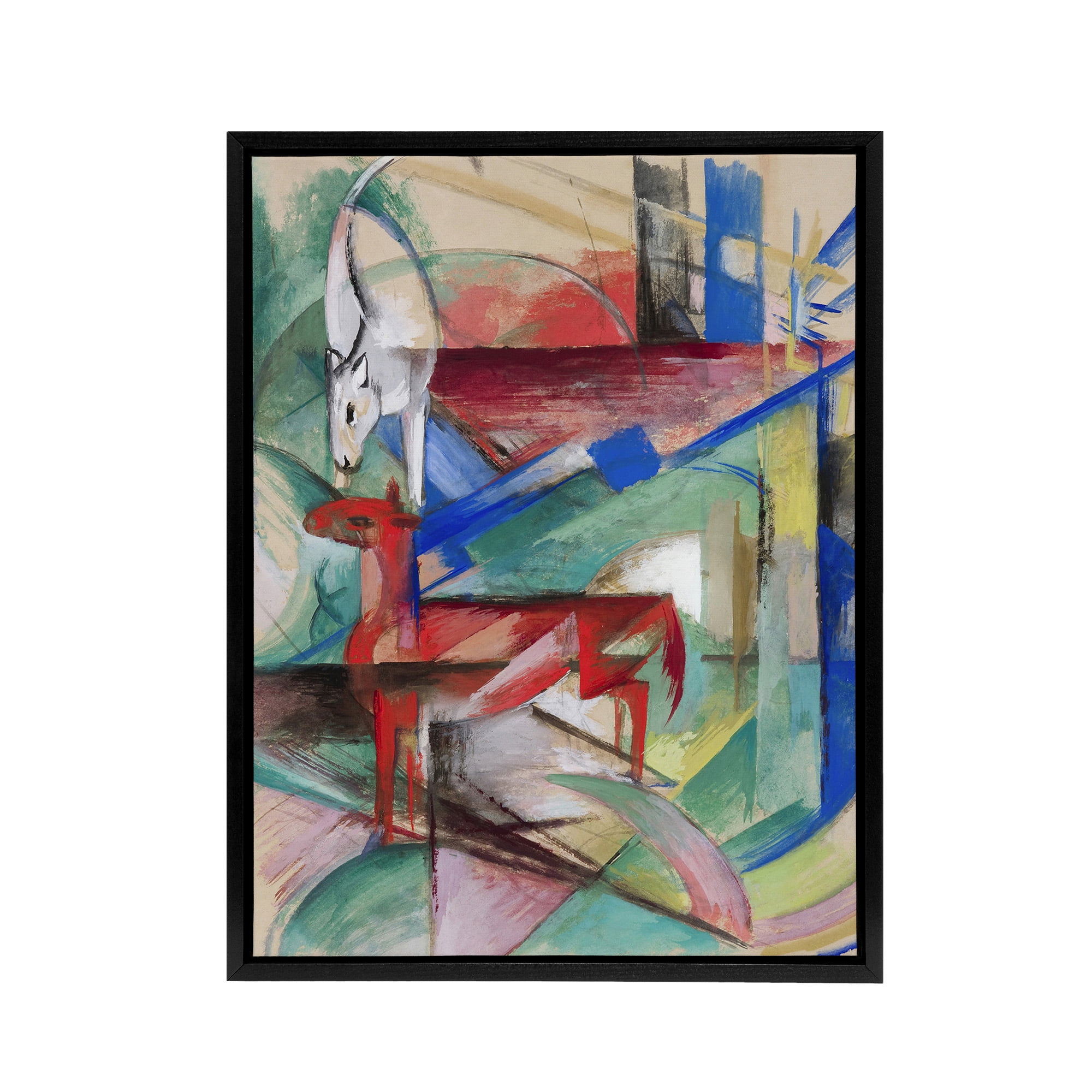 Landscape Animals Abstract Franz Marc Vintage Framed Canvas Wall Art ...