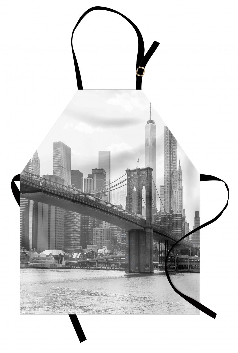 Landscape Apron Photo of Brooklyn Bridge Over East River and Tall ...