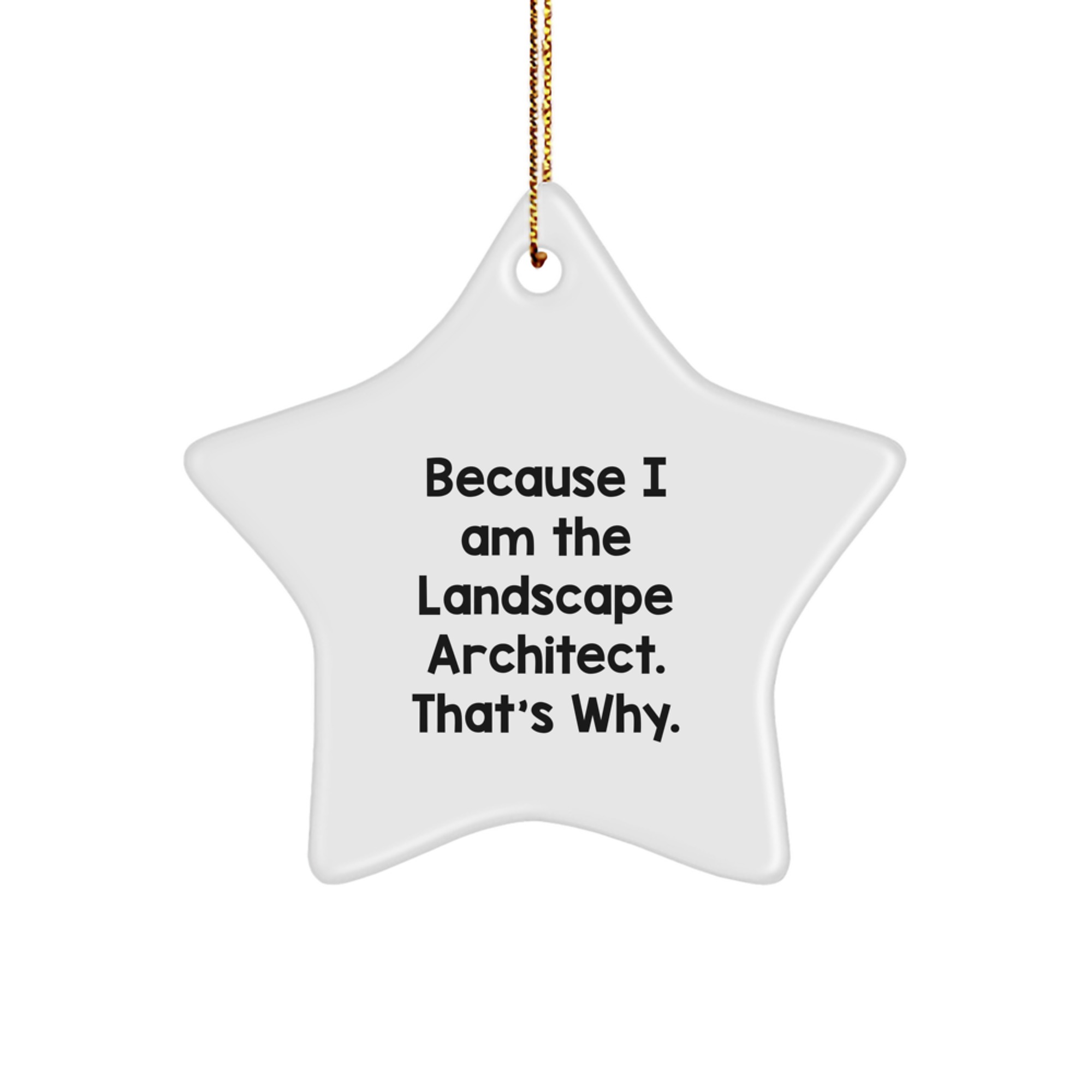 Landscape Architect Gifts from Friends, 'Because I Am The Landscape ...