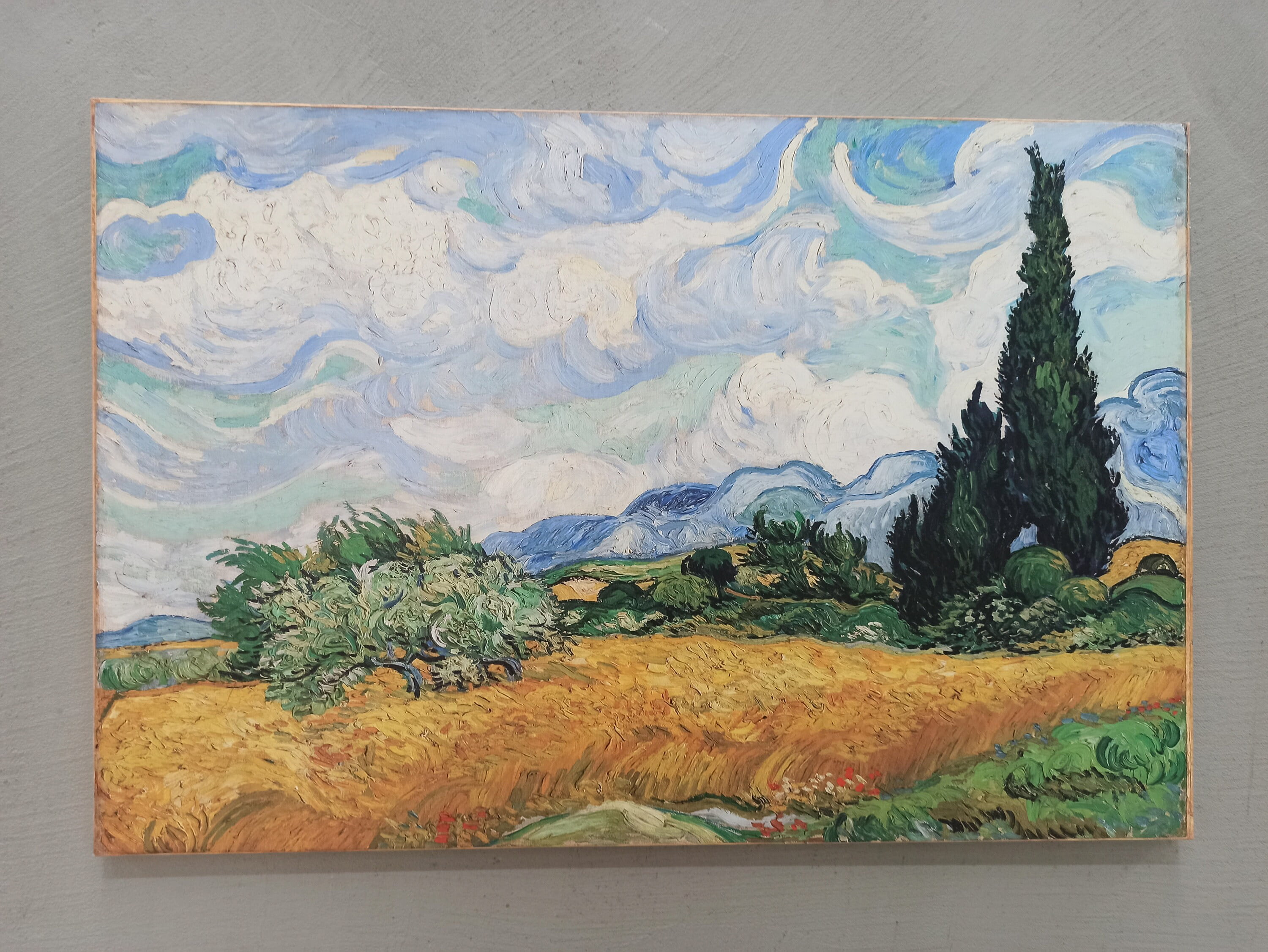 Landscape Art, Famous Art, Reproduction Art, Wheat Field with Cypresses ...