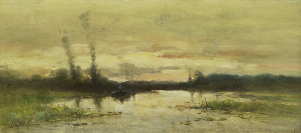 Landscape At Hilversum, By Johannes Gijsbert Vogel, 1880-1915, Dutch ...