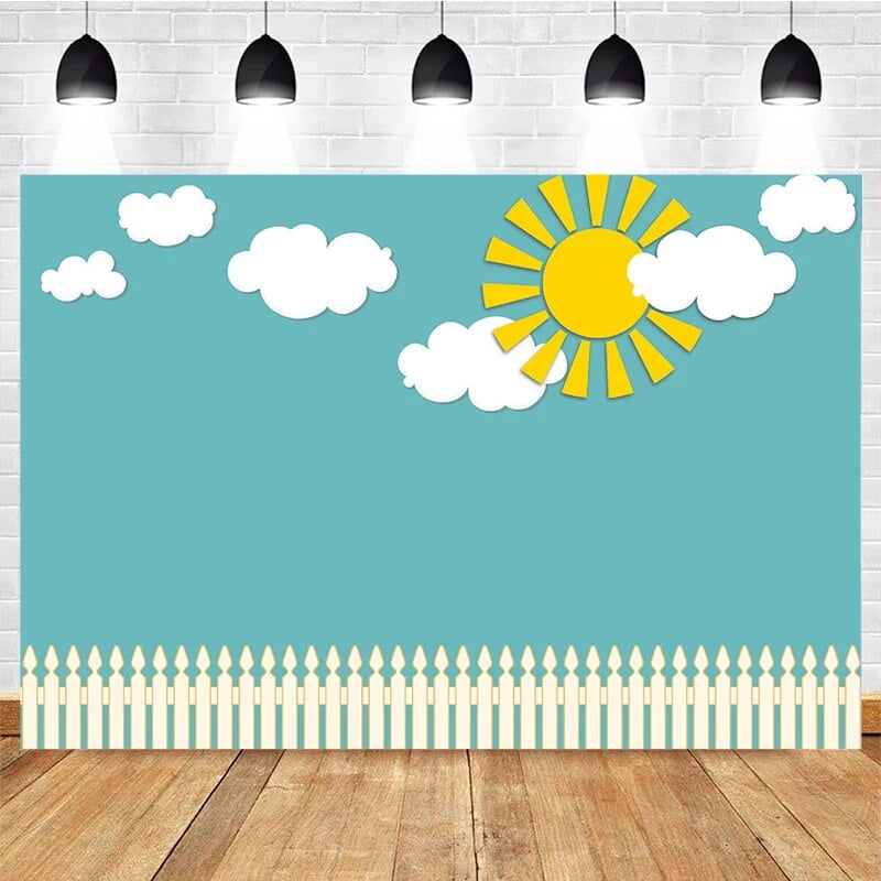 Landscape Background Blue Sky And White Clouds Photo Backdrop ...