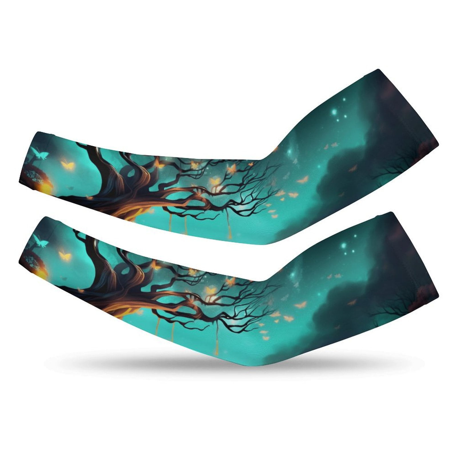 Landscape Butterfly Cooling Arm Sleeves For Men & Women Sunscreen Arm ...