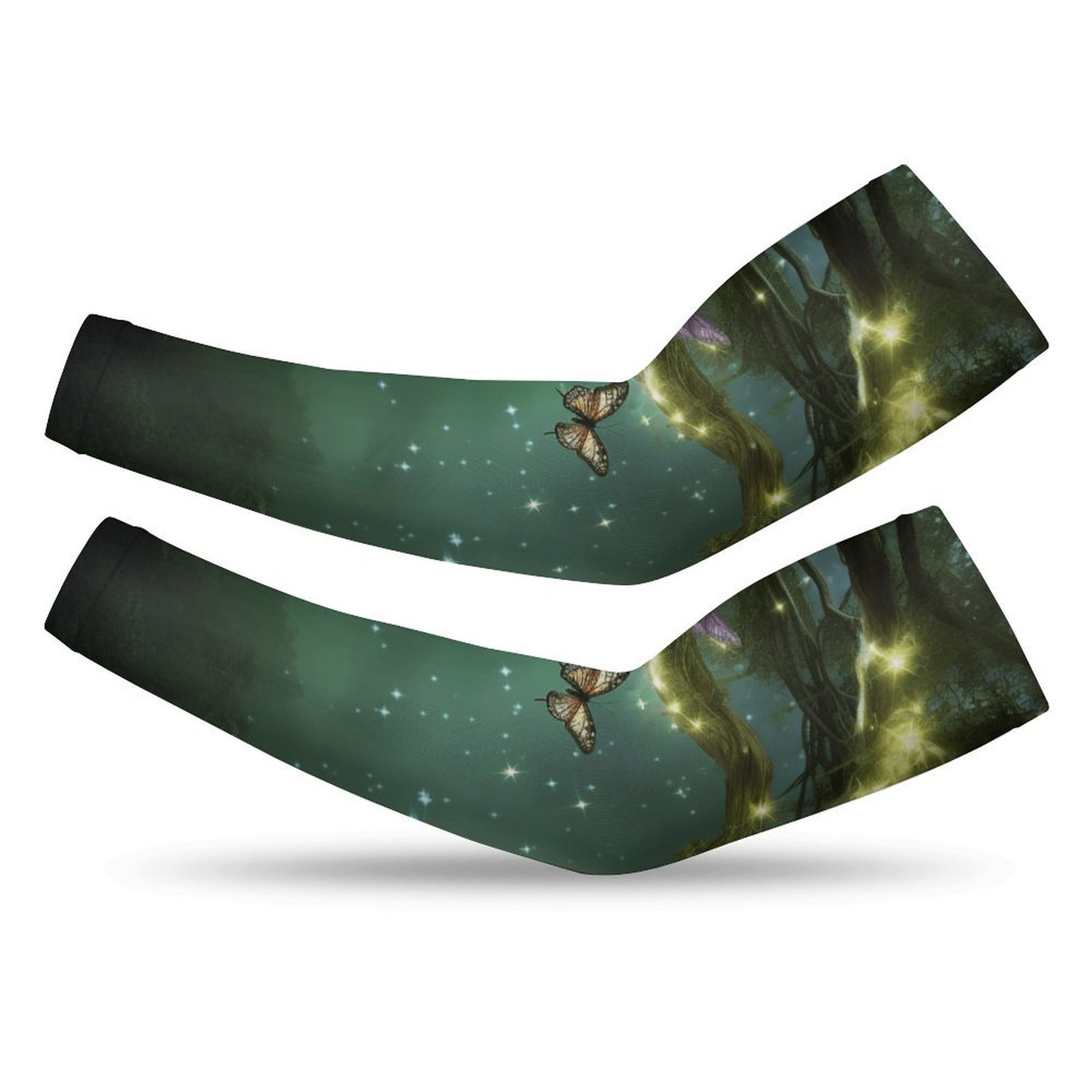 Landscape Butterfly Cooling Arm Sleeves For Men & Women Sunscreen Arm ...
