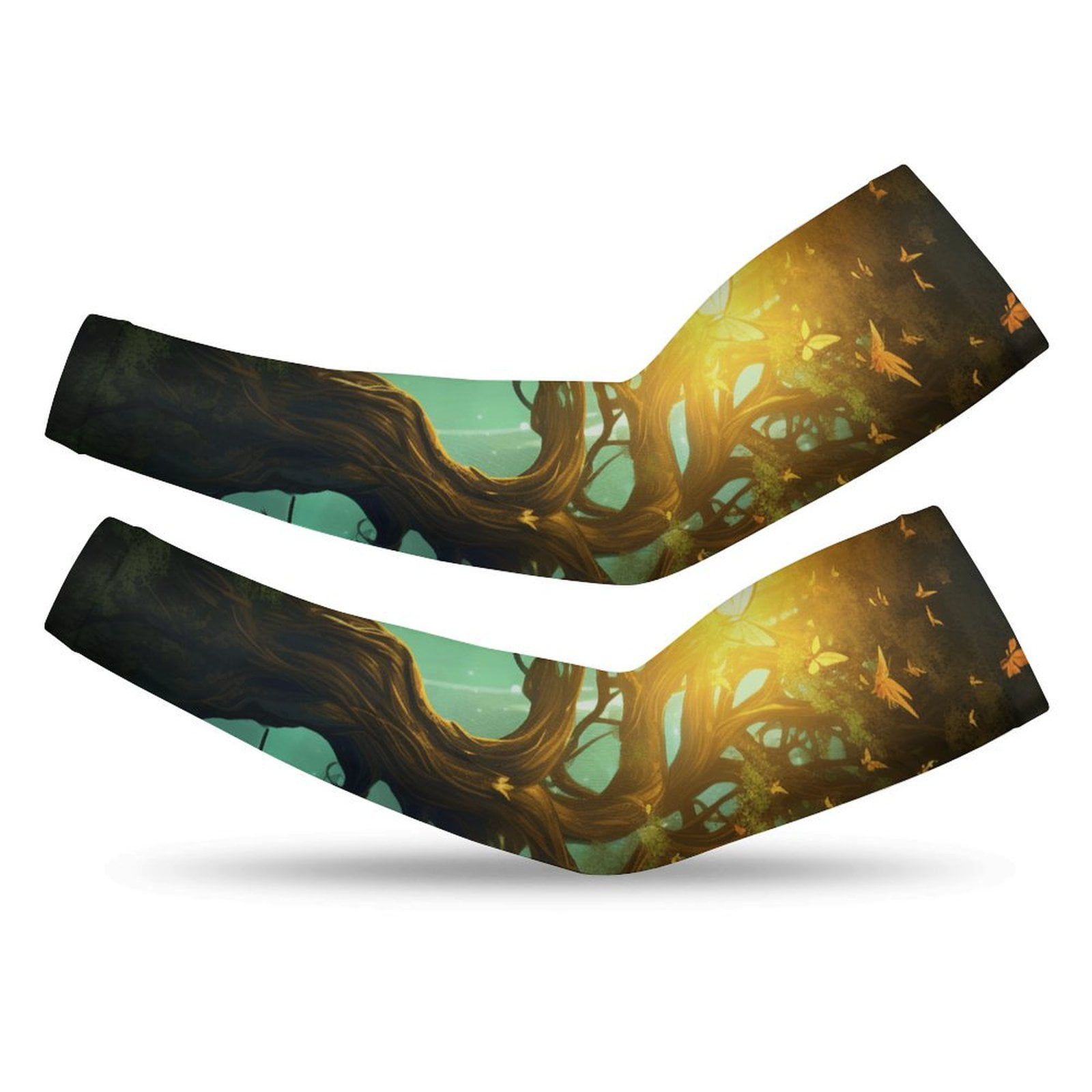 Landscape Butterfly Cooling Arm Sleeves For Men & Women Sunscreen Arm ...