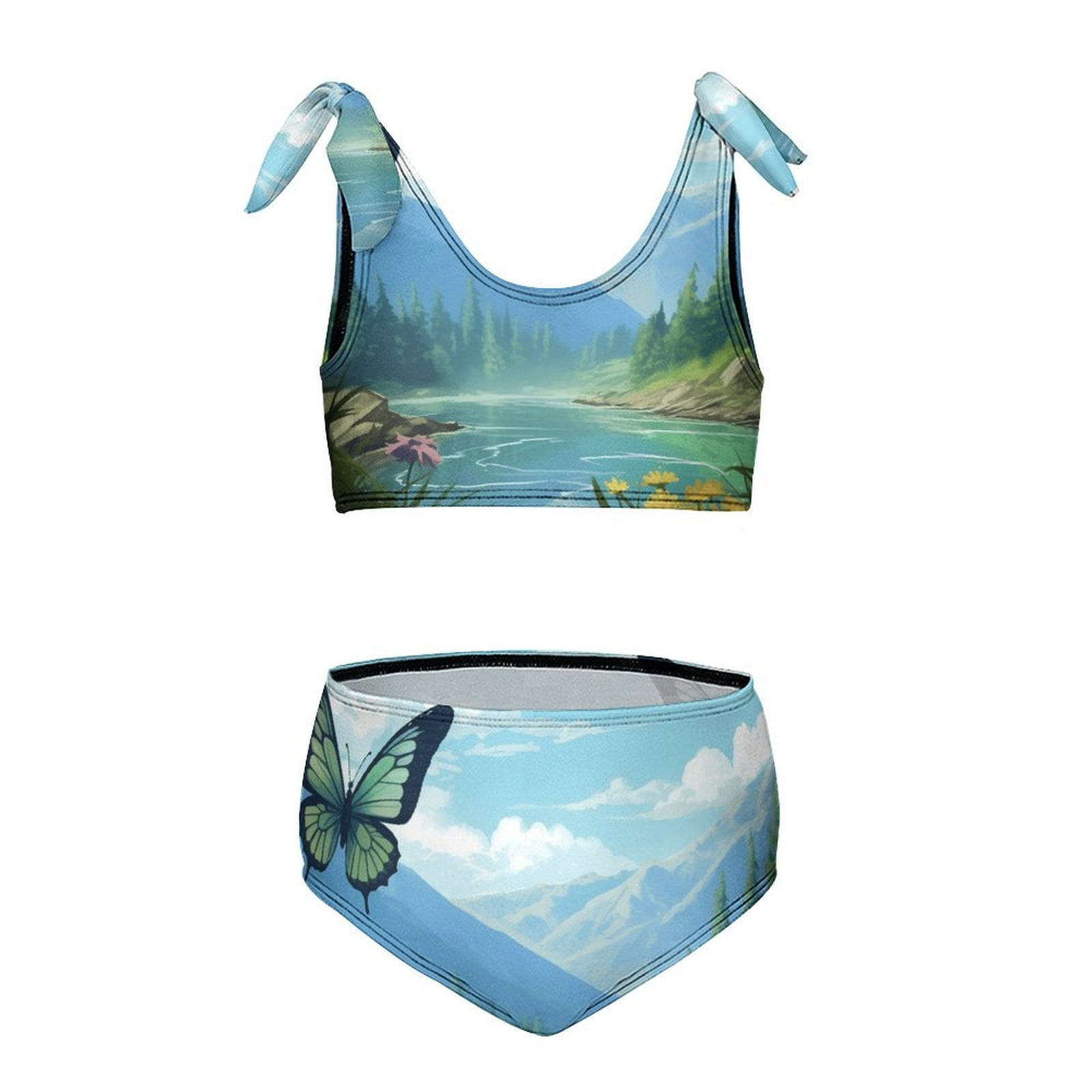 Landscape Butterfly Girls' 2-Piece Tankini Swimsuit - Walmart.com