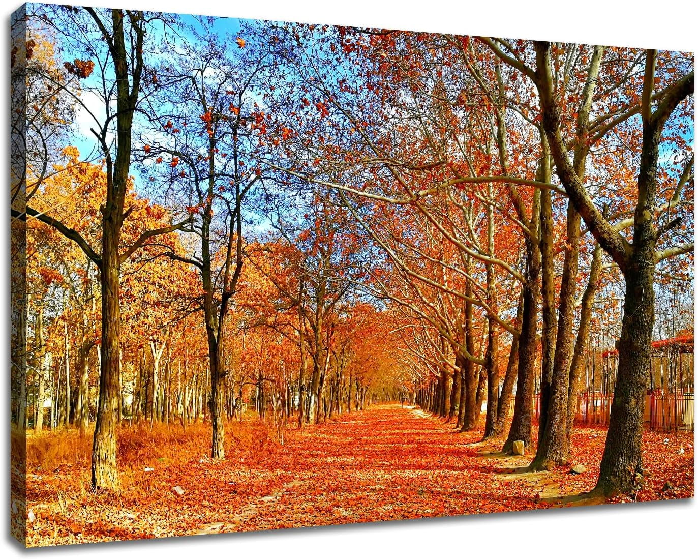Landscape Canvas Wall Art Autumn Maple Grove Painting Picture Wall ...