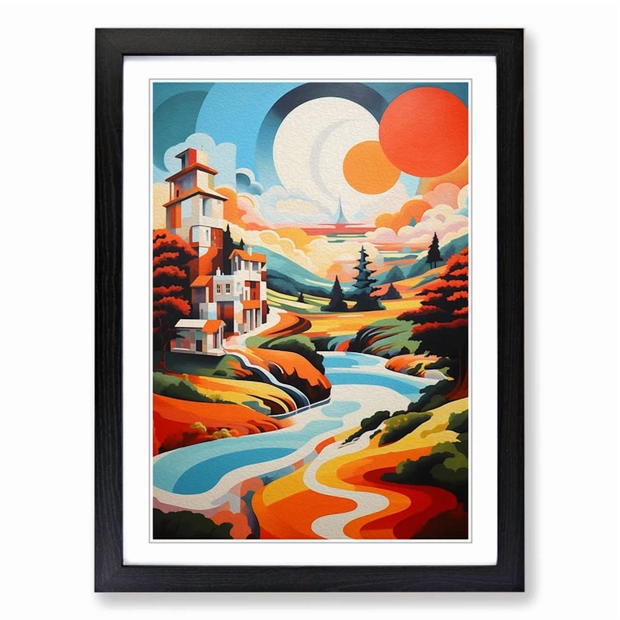 Landscape Constructivism Wall Art Print Poster Home Decor Art Home ...