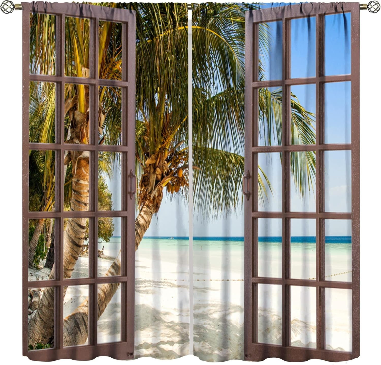 Landscape Curtains,Nature 3D Scenery View Window Treatments for Living ...