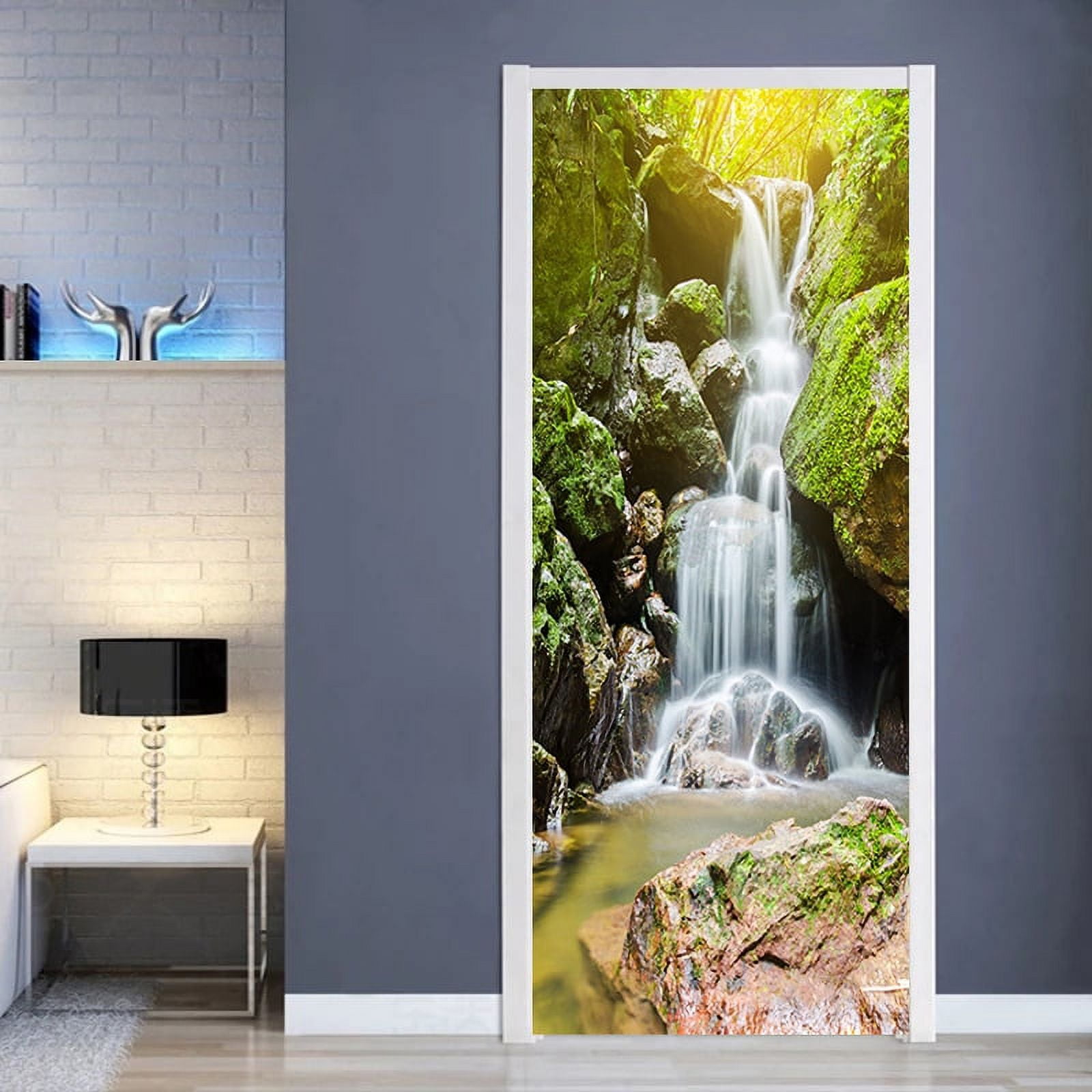 Landscape Door Sticker Self-adhesive Waterproof Modern Scenery ...