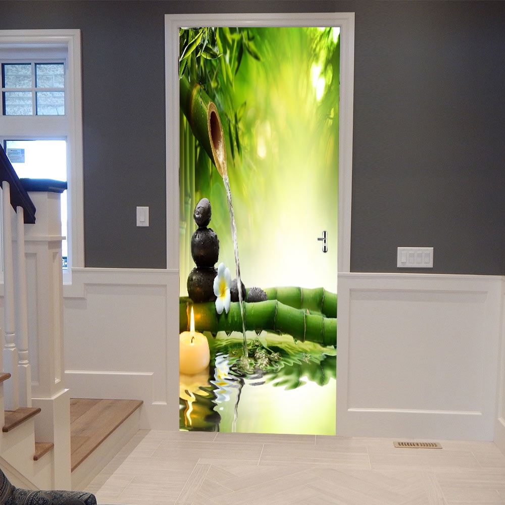 Landscape Door Stickers 3D Removable Self Adhesive Sticker Natural ...