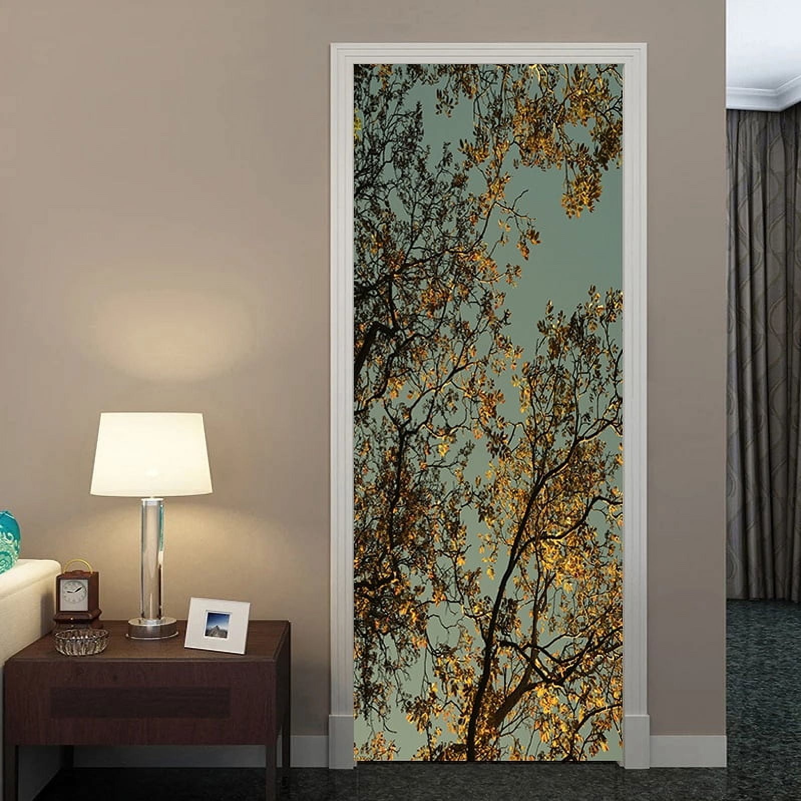 Landscape Door Stickers Creative Mural Adhesive Waterproof Natural ...