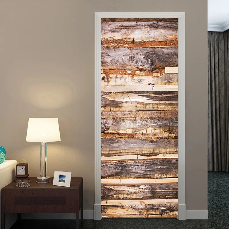 Landscape Door Stickers Creative Mural Adhesive Waterproof Natural ...