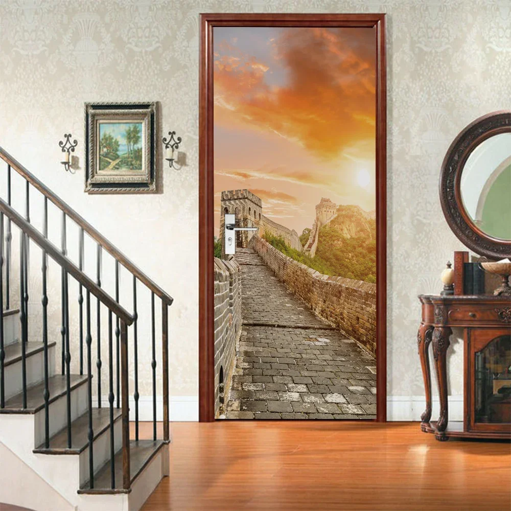 Landscape Door Stickers D Removable Self Adhesive Sticker Natural ...