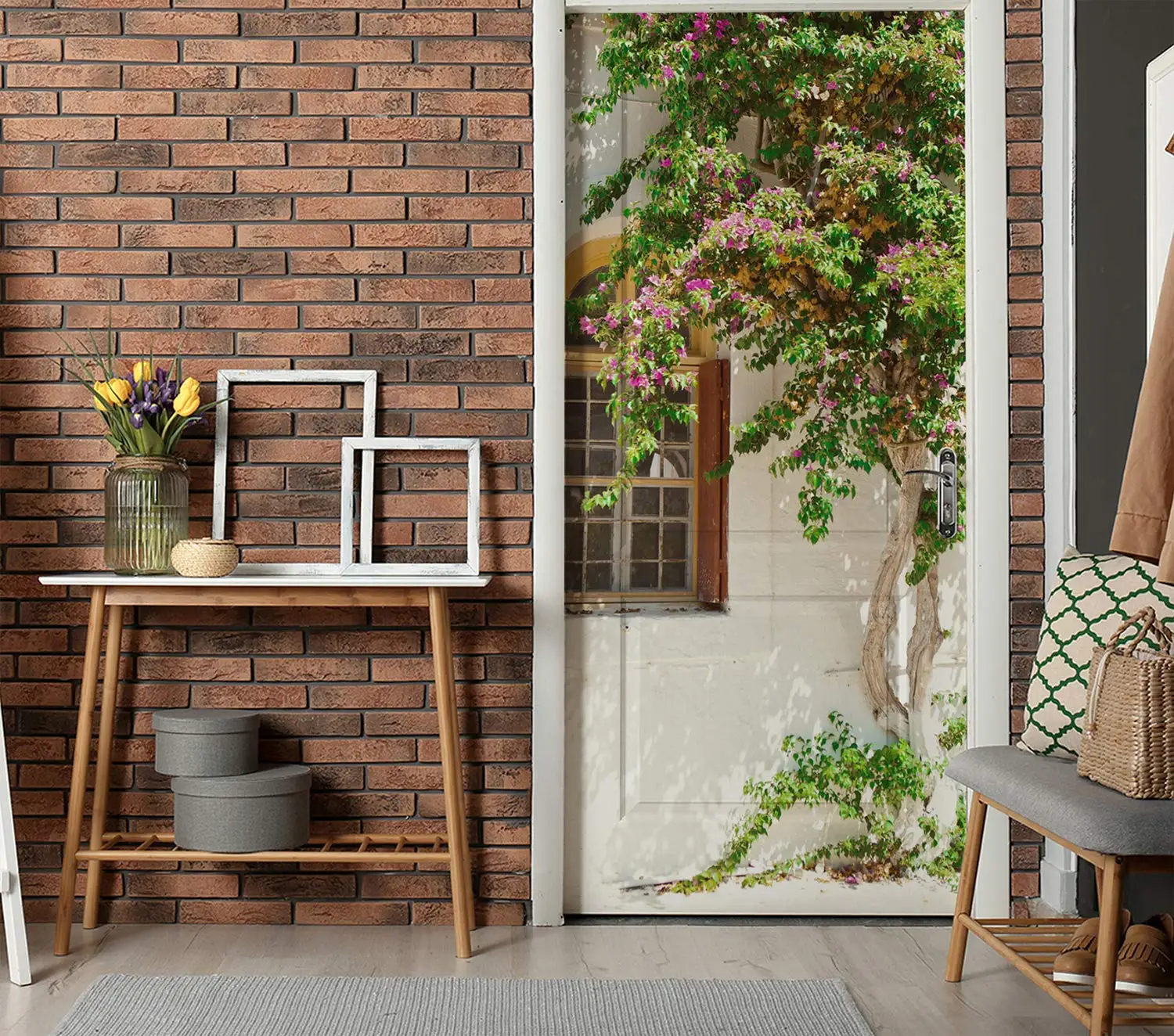 Landscape Door Stickers Wallpaper Nature Mountain Scenery Doors Murals ...