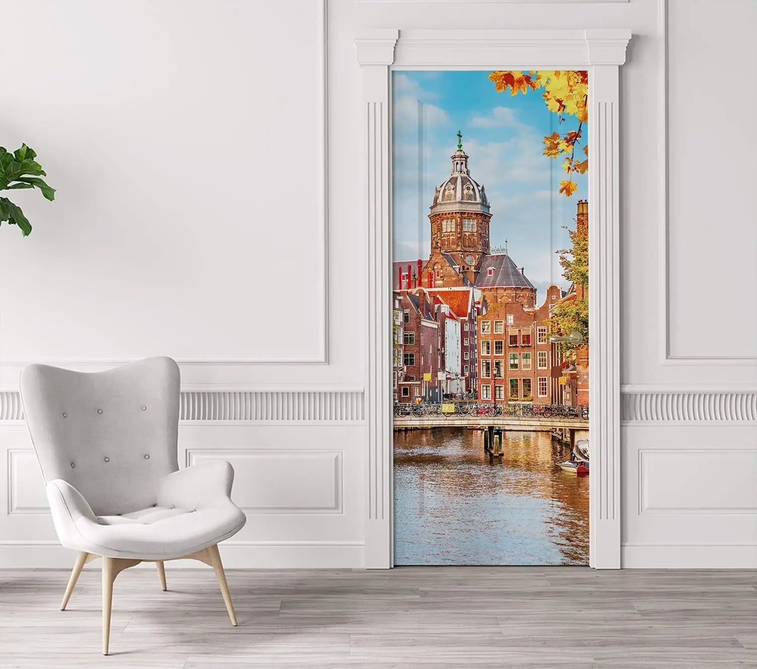 Landscape Door Stickers Wallpaper Nature Mountain Scenery Doors Murals ...