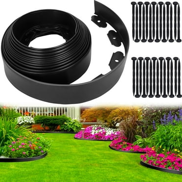 Xianers 150ft Landscape Edging Coil ,Landscape Edging Border 150 FT with 180 Spikes, 4" Tall No ...