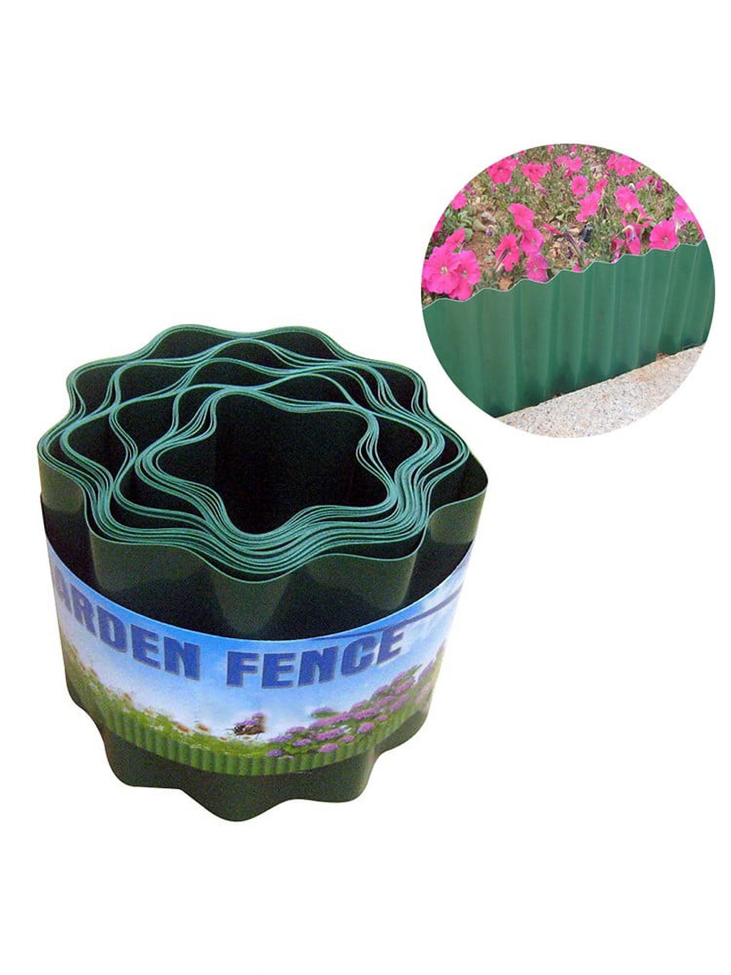 Orchip 5" x 355" Green Plastic Landscape Garden Border Edging - Walmart.com
