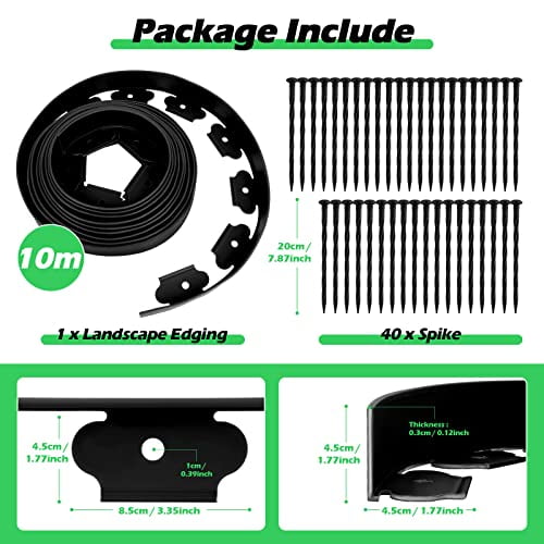 Landscape Edging Border, Siebwin 33Ft No-dig Garden Landscape Edging 1 ...
