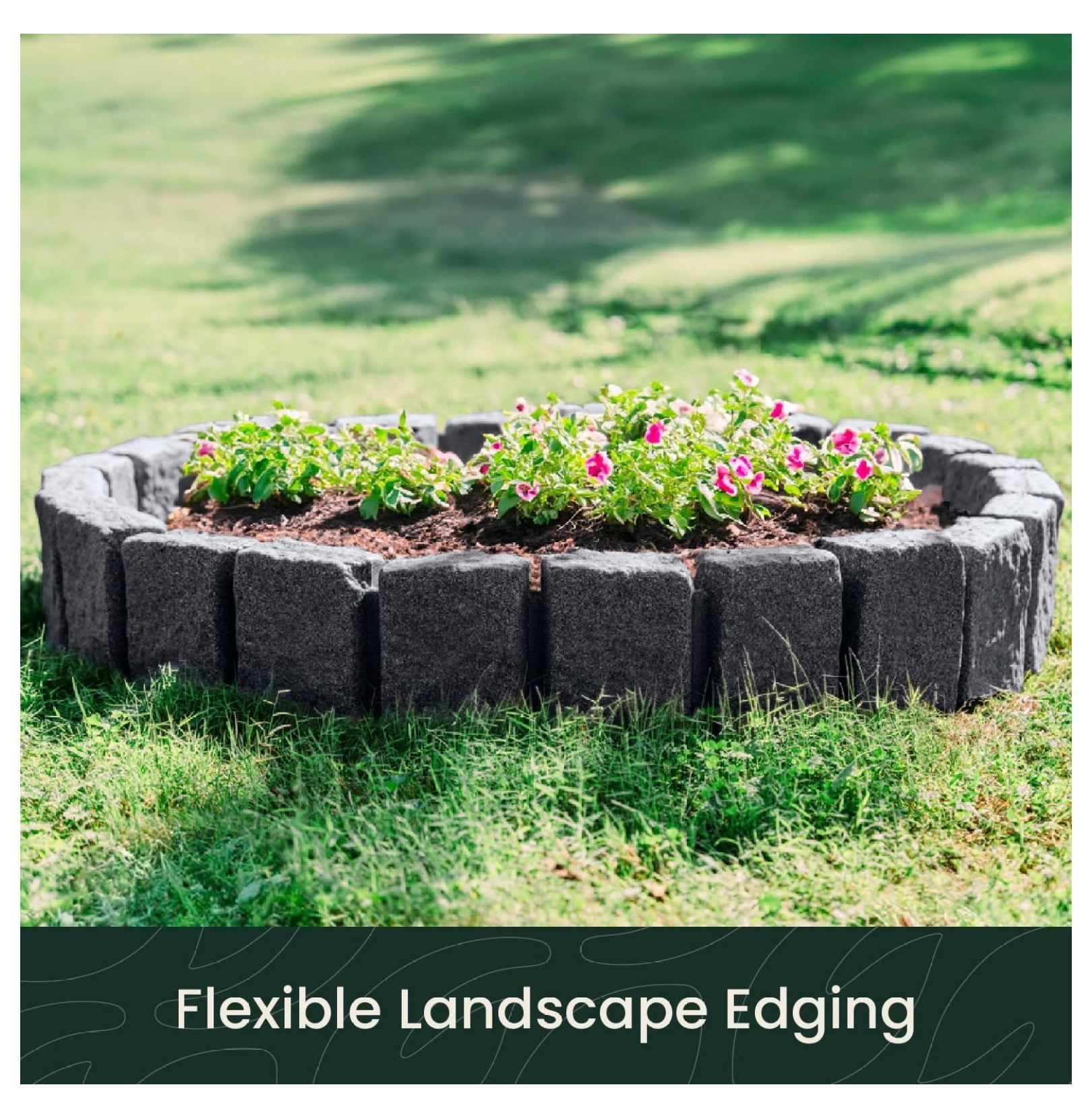 Landscape Edging | Garden Edging Border | Faux Stone Block XL for Lawn ...
