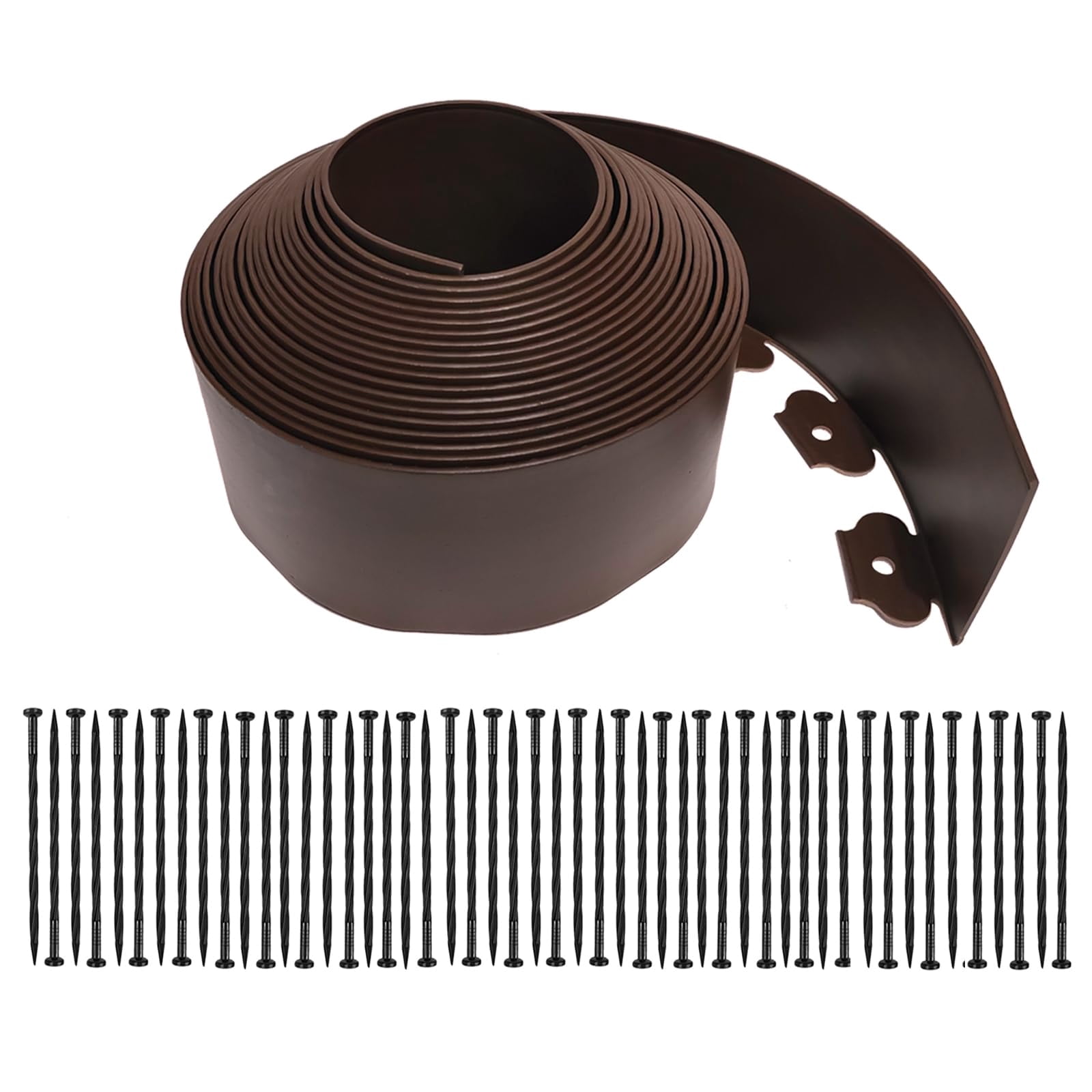 Landscape Edging Kit,40FT Plastic IFF17 No Dig Garden Edging with 50 ...