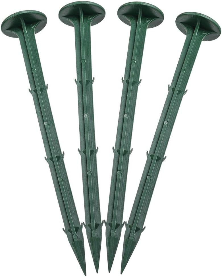 Landscape Fabric Stakes Green Plastic 4.3" Landscape Staples Weed ...