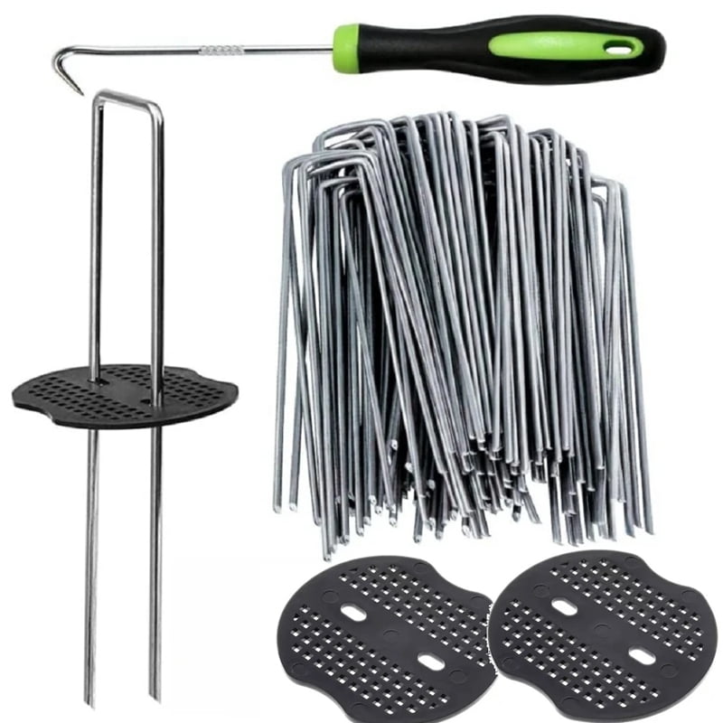 Landscape Fabric Stakes U Shape Heavy-Duty Pins 50 Pieces Outdoor Plant ...